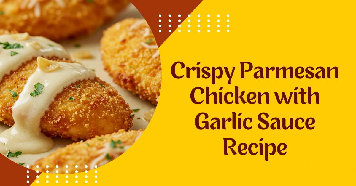 Crispy Parmesan Chicken with Garlic Sauce Recipe