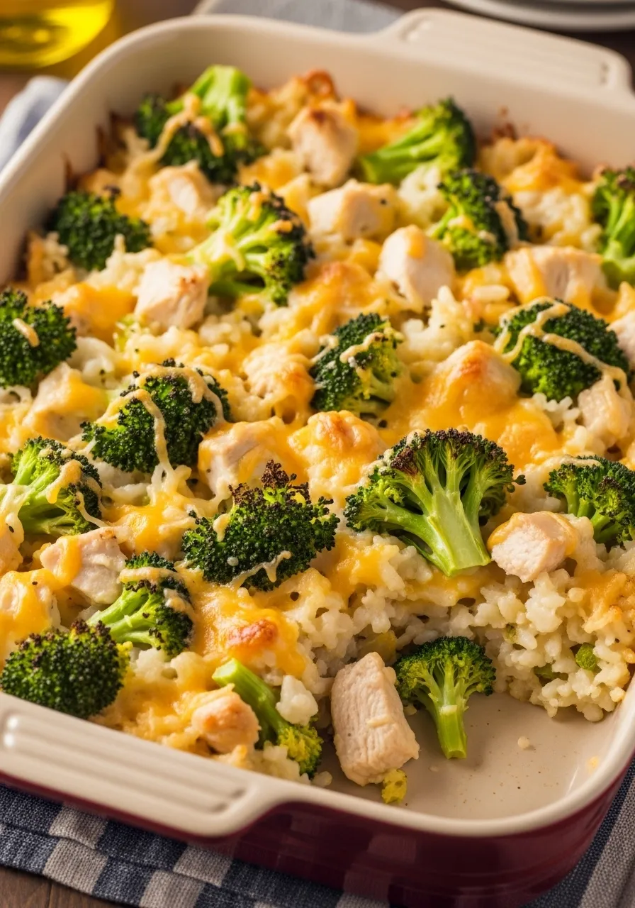 Broccoli, Rice, Cheese, and Chicken Casserole | Easy Comfort Food Recipe