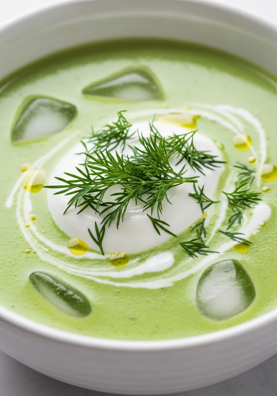 Cold Cucumber Soup with Yogurt and Dill Recipe