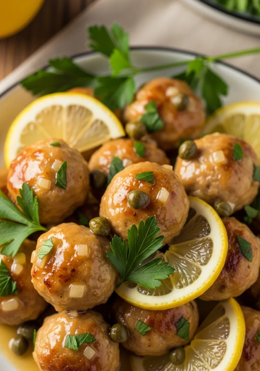 Chicken Piccata Meatballs Recipe