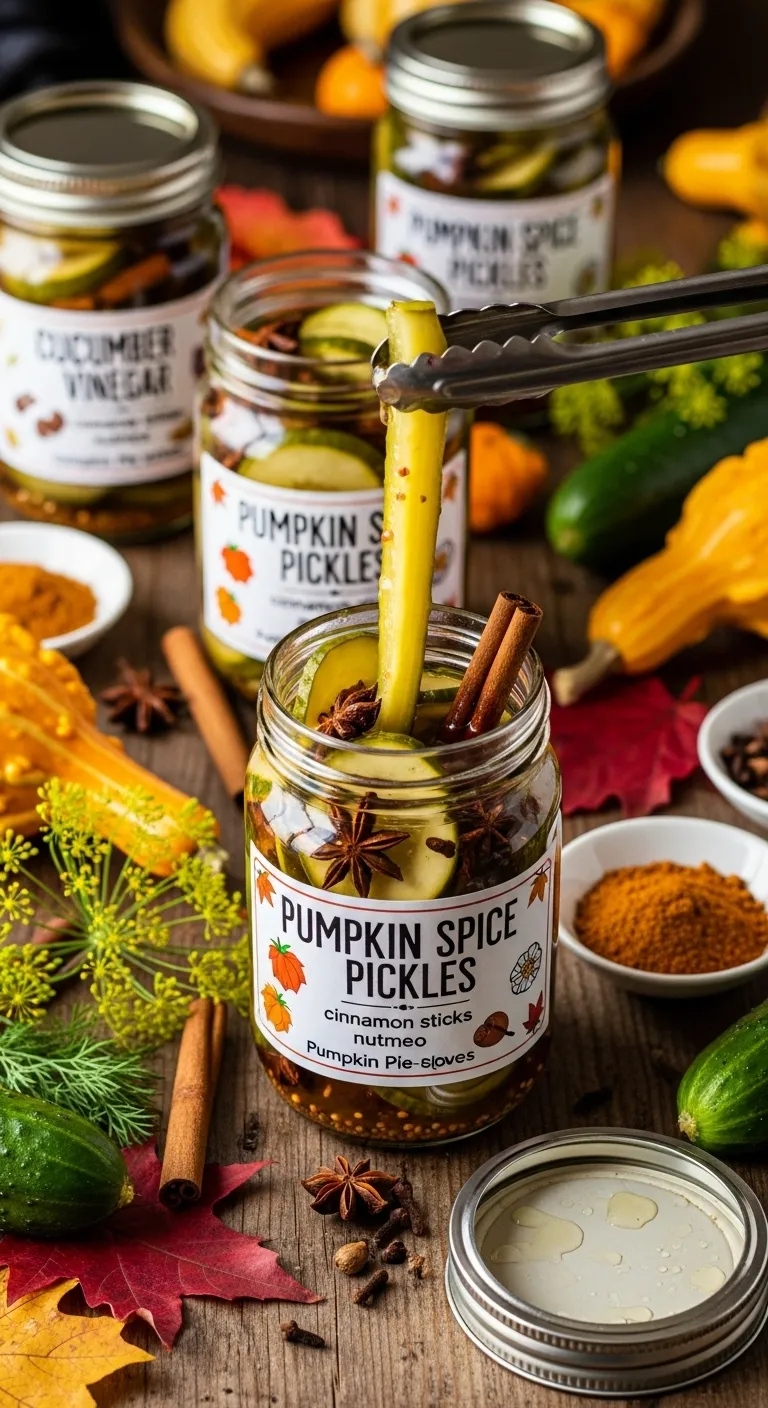 DIY Pickles with a Fall Flavor Twist (Pumpkin Spice Pickles?)