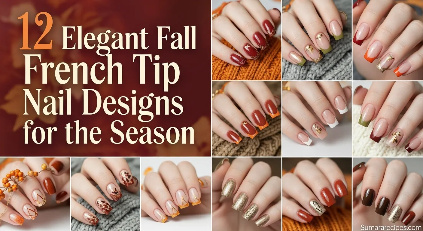 12 Elegant Fall French Tip Nail Designs for the Season