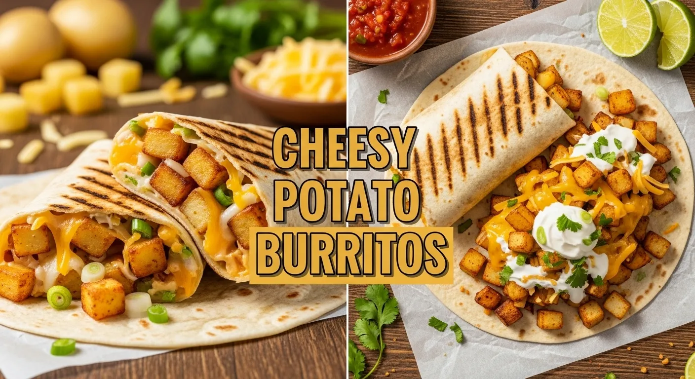 Cheesy Potato Burritos Recipe