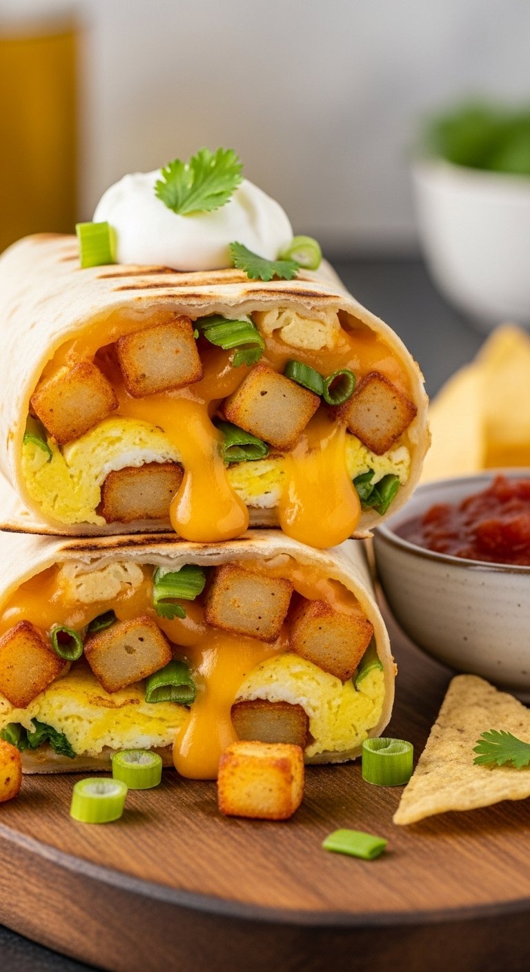 Cheesy Potato Burritos Recipe