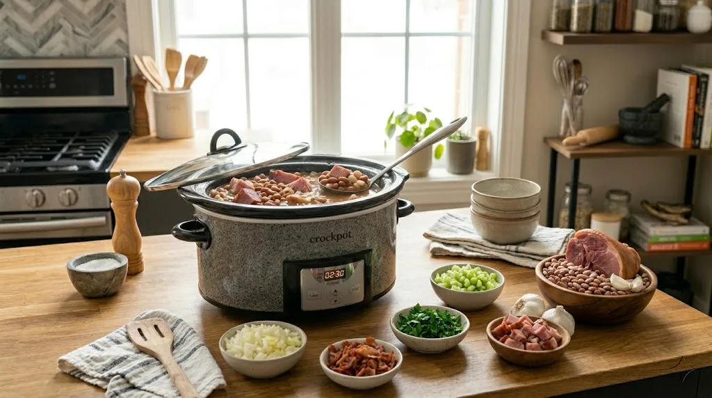 Crockpot Pinto Beans and Ham