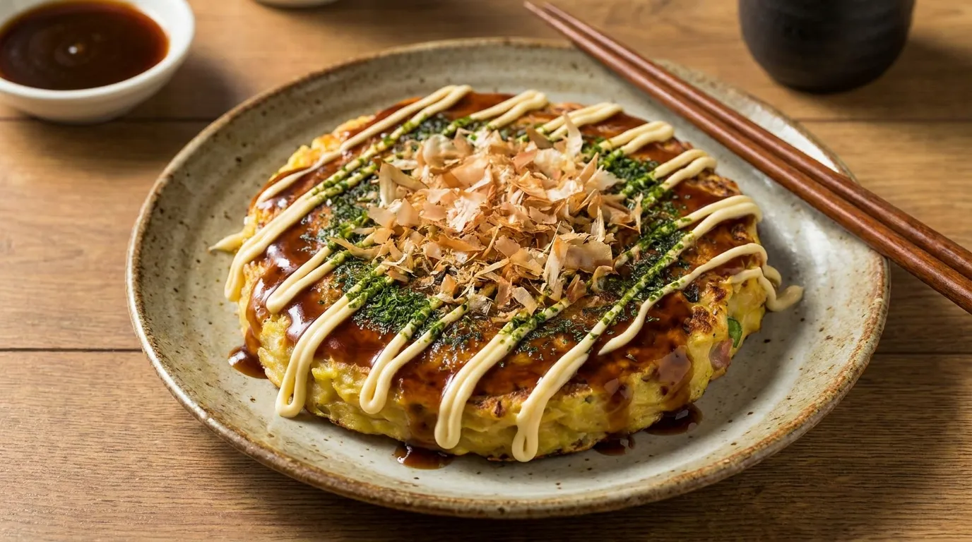 Easy Okonomiyaki (Japanese Savory Pancake)